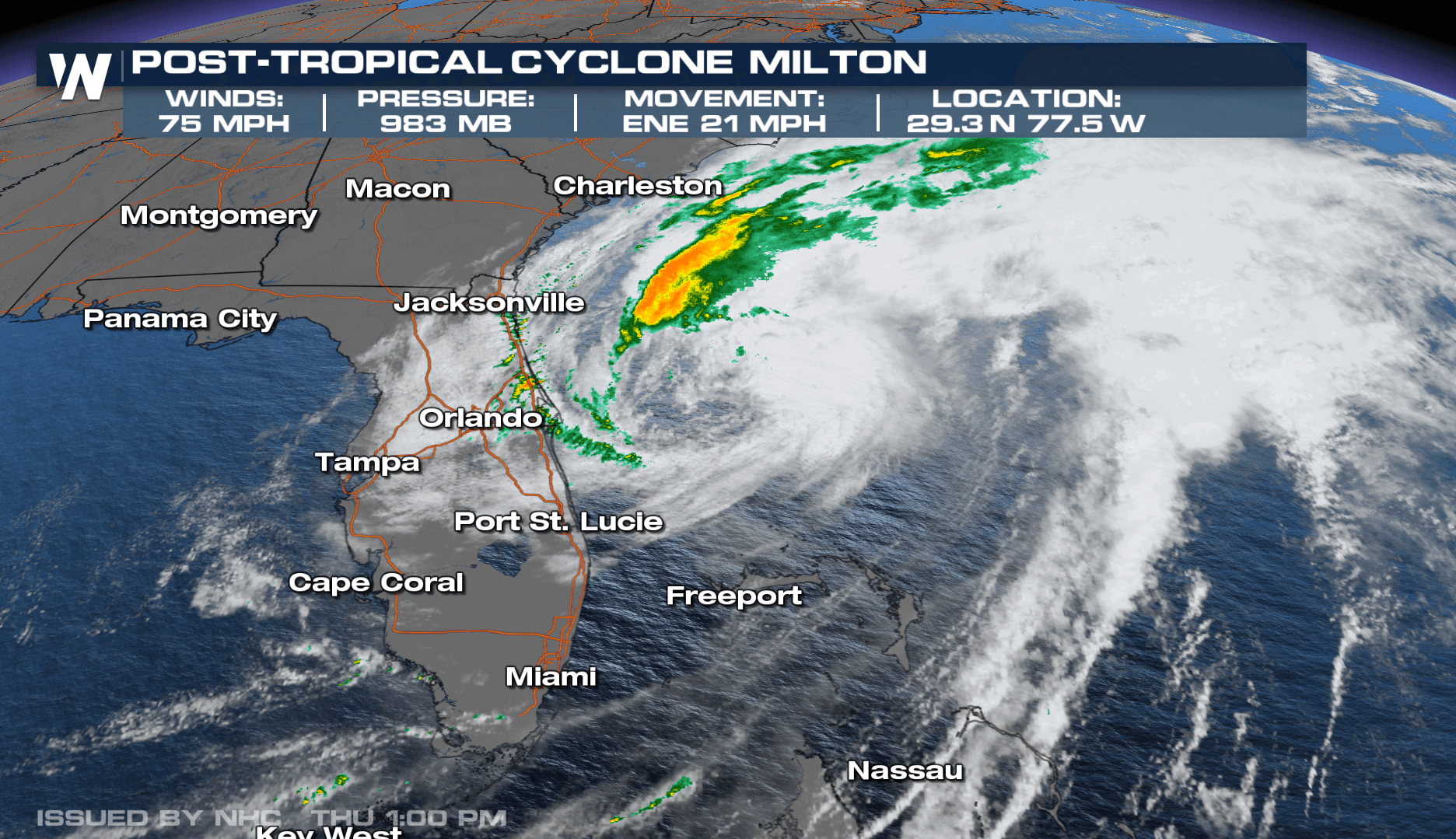 Milton Moves Toward Bermuda, Lingering Coastal Impacts in the Southeast ...