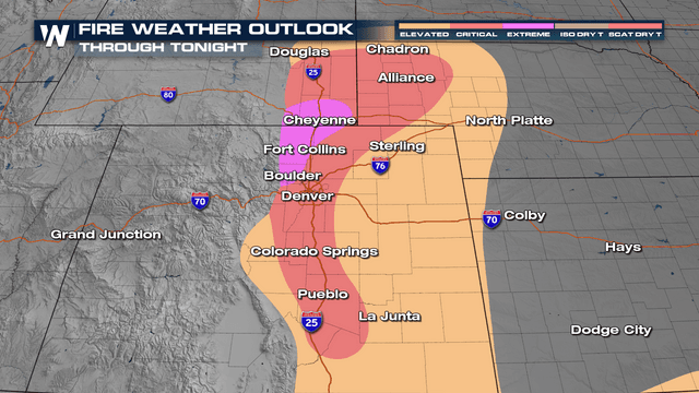 Extreme Critical Fire Risk in Colorado Friday - WeatherNation